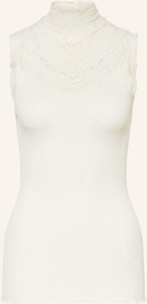 Rosemunde Seidentop Mit Spitze weiss