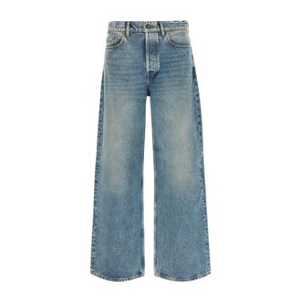 Golden Goose Homme, Jeans, Bleu, Taille: W34 Jean large &agrave; effet d&eacute;lav&eacute;