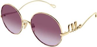 Chlo&eacute; Femme, Accessoires, Jaune, Taille: 56 MM Lunettes de soleil Panthos