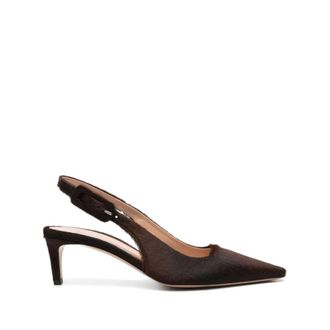 Gianvito Rossi Braune Pony Slingback Schuhe - - Shoes - Damen - Braun - 36 1/2 EU