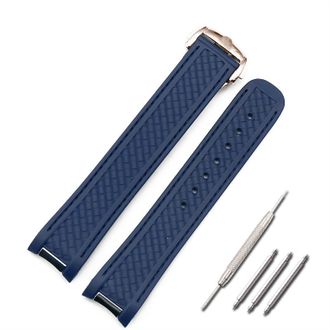 Generic F&uuml;r Hippocampus 300 AT150 8900 Meter Marine Rubber Butterfly Buckle Uhrenarmband 20 mm Silikonarmband