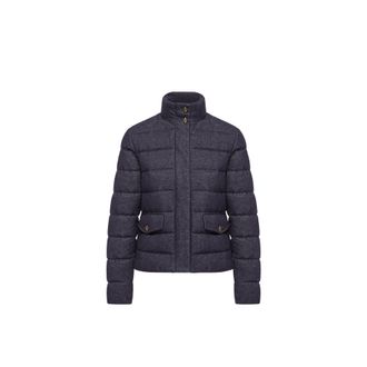 Moncler Moncler Bessettez Cotton Short Down Jacket, Women, Blue, Size: 0