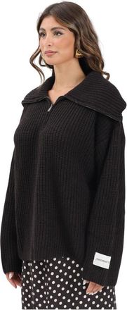 Hinnominate Hinnominate, Femme, Pulls, Brun, Taille: 40 FR Pull &agrave; col roul&eacute; c&ocirc;tel&eacute;