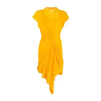 Nina Ricci Kleid mit Drapierung vorne - - Dresses - Damen - Orange - ONE SIZE