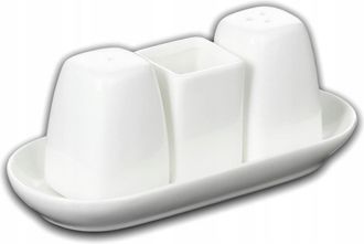 Wilmax England Wilmax WL-996005/SP Porzellan Salz- und Pfeffer Set, Weiss
