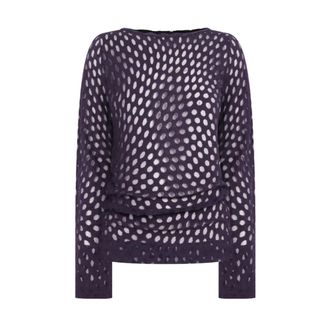 Dries Van Noten Femme, Pulls, Violet, Taille: 40 FR Pull col rond