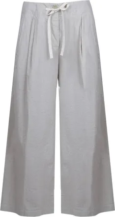 Jucca Femme, Pantalons, Beige, Taille: 40 FR Pantalone seersucker coulisse
