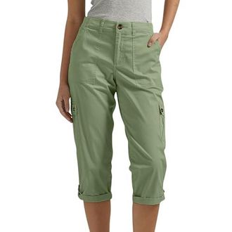 Generic Bermuda long pour femme - Style d&eacute;contract&eacute; - Pour l&eacute;t&eacute; et le printemps - Coupe droite - Avec poche - Ourlet roul&eacute; - Pantalon court, Vert, XXL