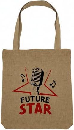 Fabulous Sac Shopping Tote Bag Aspect Lin - Future Star Singer Idol Dream - Sac de Courses Toile Epaisse 360g Beige Naturel Cabas Port&eacute; Epaule Solide Imprim&eacute; e