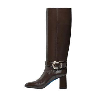 Loriblu Jewel Schnallen Lederstiefel - - Shoes - Damen - Braun - 35 EU