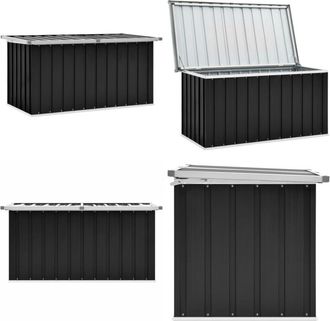 vidaXL Bo&icirc;te de rangement de jardin Anthracite 129x67x65 cm - Bo&icirc;te De Rangement Jardin - Coffre De Jardin - Rangement Ext&eacute;rieur - Coffre De Jardin