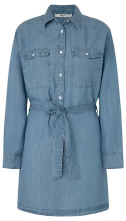 Pepe Jeans London Damen Erine Kleid, Blau (Blau), L