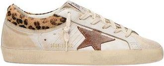 Golden Goose Basket Super Star &agrave; d&eacute;tail imprim&eacute; en cuir