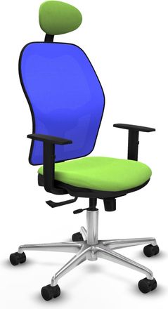 Piqueras y Crespo Chorquera Drehstuhl mit 1D-Armen, h&ouml;henverstellbare Lendenwirbelst&uuml;tze und festes Kopfteil, ausgestattet mit Syncro/Traslack und eingespritztem Schaum