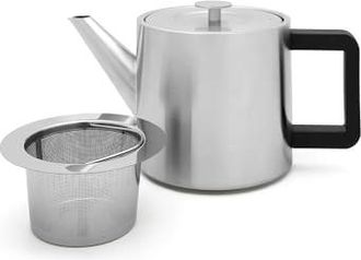 Bredemeijer kleine Matte Kanne 1.1 Liter doppelwandig & Filter - Teekanne aus Edelstahl im norwegischen Design - für länger heißen Teegenuss