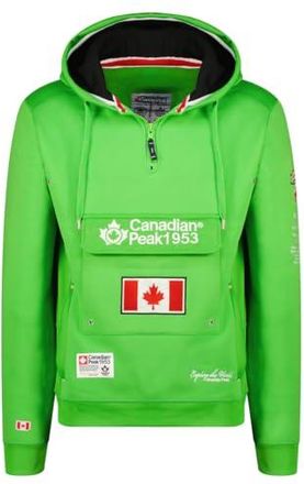 Canadian Peak Galapagos Men - Sweat Homme Capuche Poche Kangourou - V&ecirc;tement Sweatshirt Hoody Chaud Manches Longues - Pull Hommes Printemps Ete Automne Hiver (Vert 