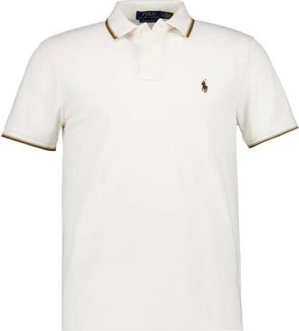 Polo Ralph Lauren Herren Polo-Shirt wei&szlig; Baumwoll-Piqu&eacute; Slim Fit
