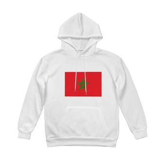 Generic Sweatshirts &Agrave; Capuche Femmes Doublure Polaire Imprim&eacute; Graphique Maroc Drapeau Pull Hoodie Hauts Streetwear Vintage Pull De D&eacute;tente Athleisure du XS Au
