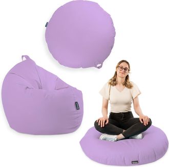 BuBiBag Premium 2-in-1 Sitzsack mit F&uuml;llung f&uuml;r Kinder & Erwachsene | Outdoor & Indoor | Sitzkissen Bodenkissen | Spielen & Entspannen | Wasser- und schmutzab