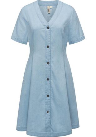 Ragwear Sommerkleid Kveeda Denim Sommerliches Minikleid mit Schleife am R&uuml;cken