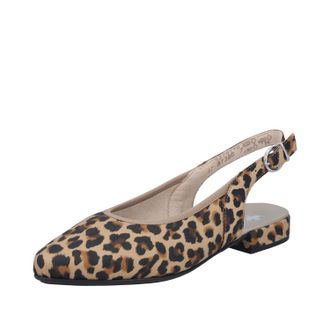 Rieker Slingpumps RIEKER, Damen, Gr. 37, leo, Nubuklederimitat, Schuhe Slingpumps, Sommerschuh, Sabot mit elastischem Textileinfass, Topseller