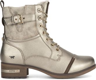 Mustang Jeans Schnürschuhe Mustang 1229-606 Goldfarben