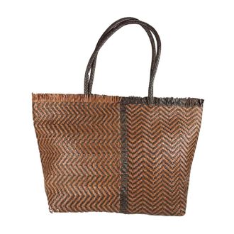 Allan K Allan K, Femme, Sacs, Brun, Taille: ONE Size Sac fourre-tout Wanda Zigzag