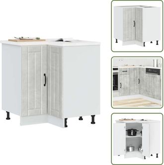 vidaXL The Living Store - vidaXL K&uuml;chen-Eckunterschrank Lucca Betongrau Holzwerkstoff