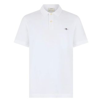 GANT Homme, Tops, Blanc, Taille: XL Slim Shield SS Pique Polo