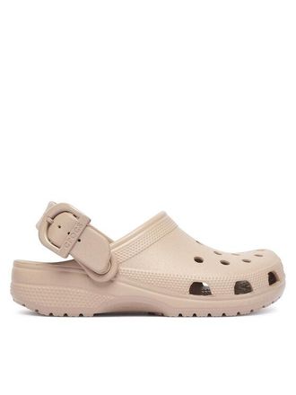 Crocs Pantoletten Classic Enamel Buckle Clog 213347 Beige