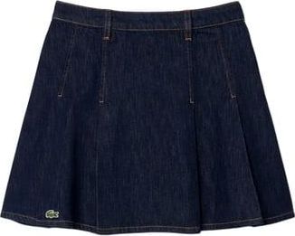 Lacoste Jupe jean &eacute;vas&eacute;e en coton