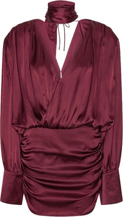 Rotate ls Silk V-neck Dress 1146532734