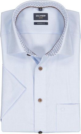 Olymp Herren Kurzarmhemd blau