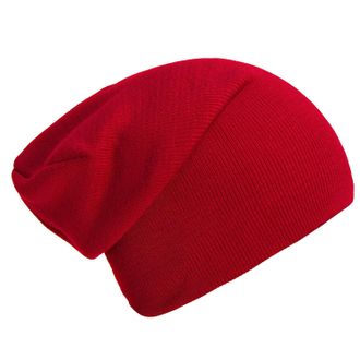 DonDon M&uuml;tze Herren M&uuml;tze Damen Winterm&uuml;tze Slouch Beanie - Rot
