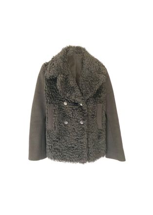 Acne Studios Shearling Panelled Pea Coat Size M