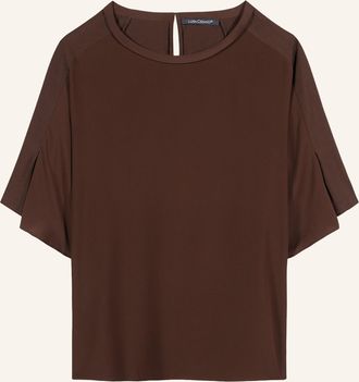 Luisa Cerano Luisa Cerano Blusenshirt Im Materialmix braun