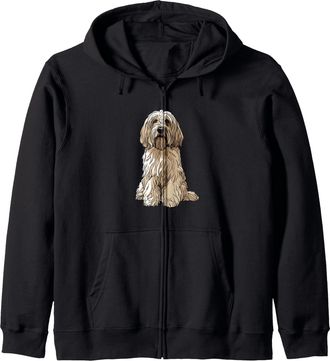 Whyitsme Design Tibetischer Terrier Hund Illustration Kapuzenjacke