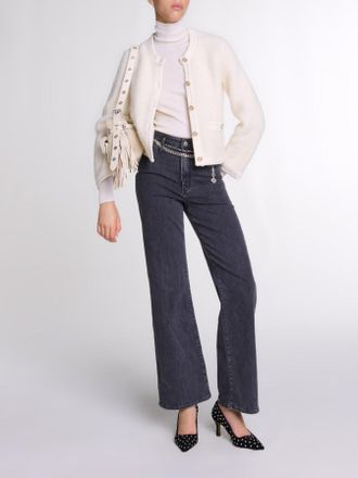 Maje Cardigan En Maille - Blanc - Maje