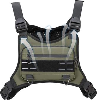 Generic Brusttasche Herren - Outdoor-Laufweste, wasserdichter Handyhalter verstellbar | Robuste, leichte Tasche als Ausr&uuml;stungsbegleiter zum Wandern, Radfahre