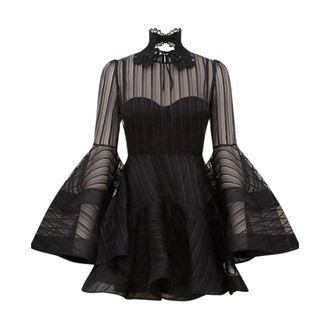 Zimmermann Valiant Lantern Mini Kleid - - Dresses - Damen - Schwarzk - L