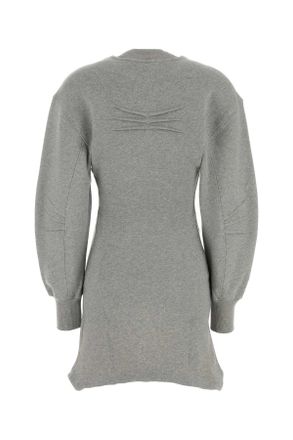 The Attico Womens Melange Grey Cotton Sweatshirt Dress Exterior: Abiti