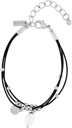 Dansk Copenhagen Audrey Pearl String Lederarmband - - Accessories - Damen - Schwarzk - ONE SIZE