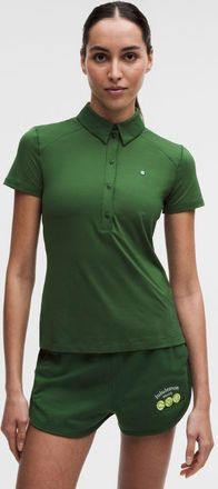 lululemon Polo manches courtes &agrave; s&eacute;chage rapide Ourlet droit pour Femmes - Taille 10