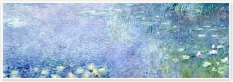Posterlounge Seerosenbild 2 Poster von Claude Monet 120 x 40 cm Blau Wandbilder Wanddeko