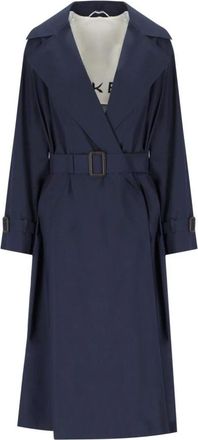 Max Mara Femme, Manteaux, Bleu, Taille: 36 FR Fatto Trench Coat