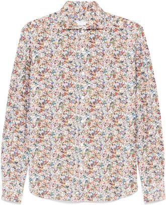 Orian Hemd mit Blumen-Print - Weiß