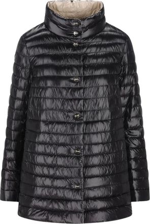 Herno Femme, Vestes, Noir, Taille: 42 FR Doudoune R&eacute;versible
