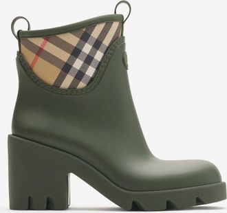 Burberry Bottines à talon Marsh en caoutchouc, Size: 36