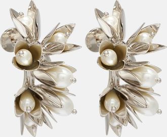 Simone Rocha Boucles doreilles à fleurs et perles fantaisie