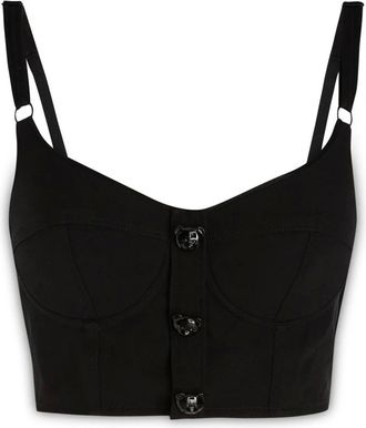 Moschino Femme, Tops, Noir, Taille: 38 FR Top court en tissu